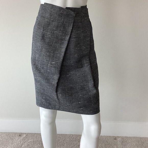 Lida Baday | Skirts | Lida Baday Grey Silklinen Blend Skirt | Poshmark